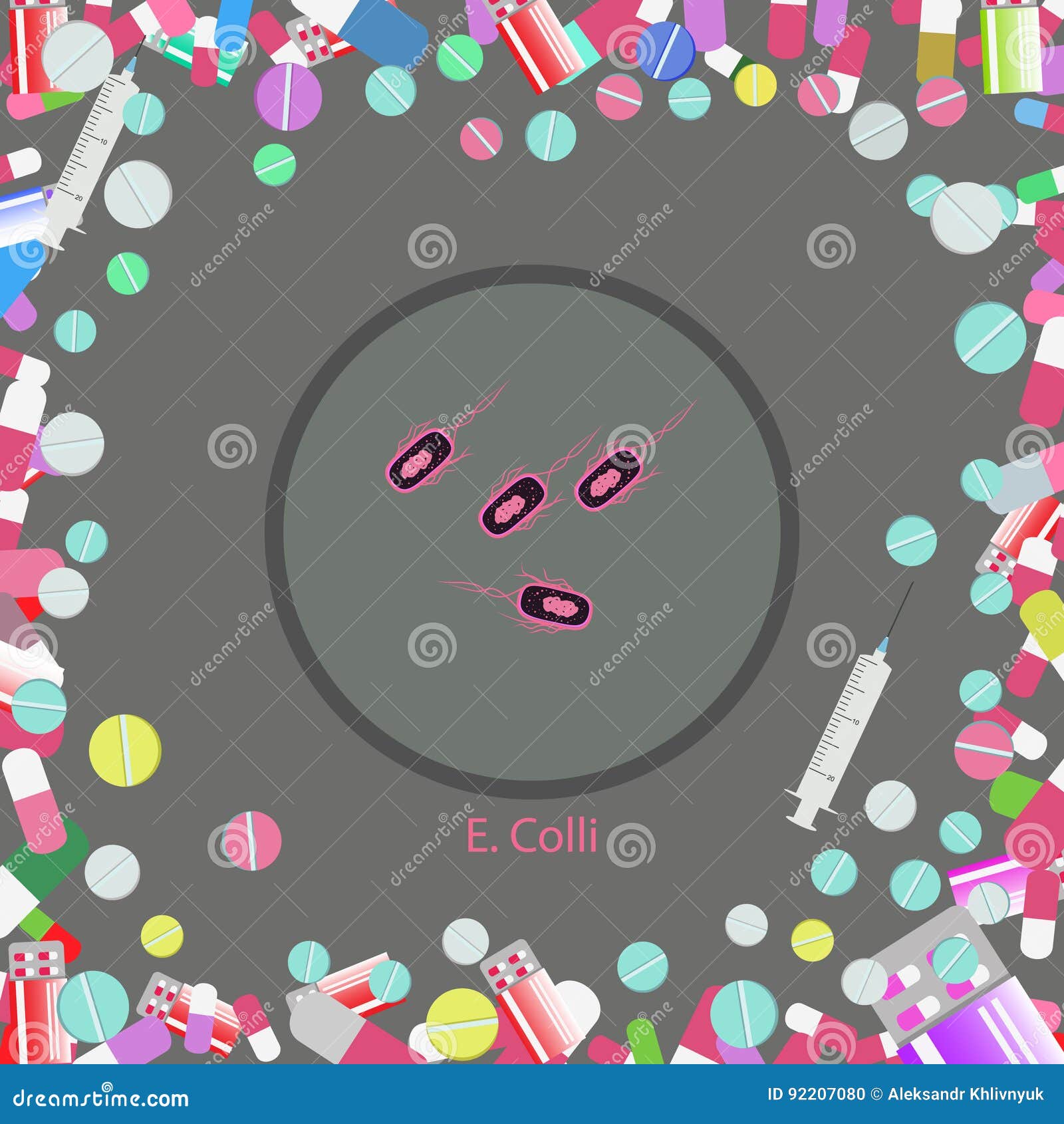 E-coli bacteria icon stock illustration. Illustration of causative ...