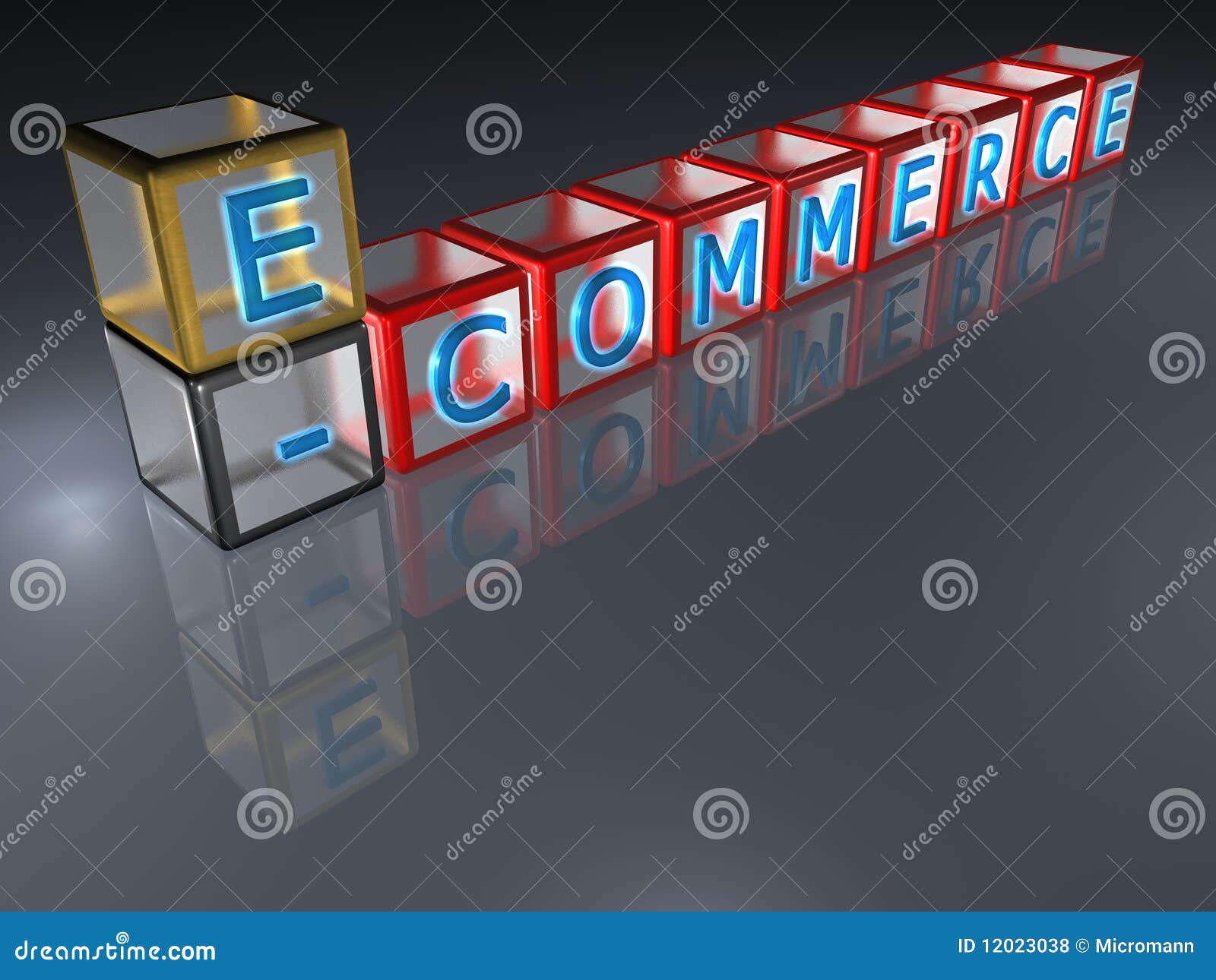E-commerce - 3D stock illustration. Illustration of internet - 12023038