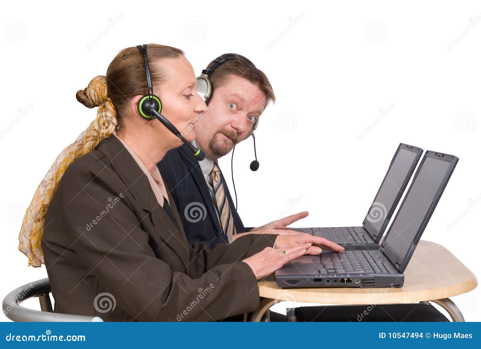 E-commerce Agents on Laptop Stock Photo - Image of outsourcing, male ...