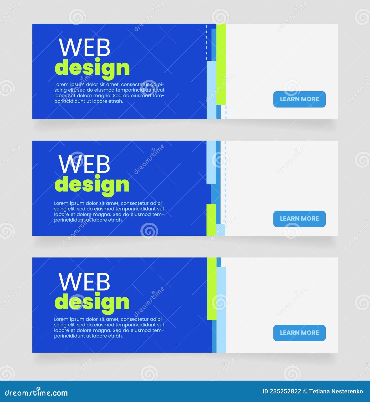 E Commerce Blue Horizontal Web Banner Design Template Stock Vector ...