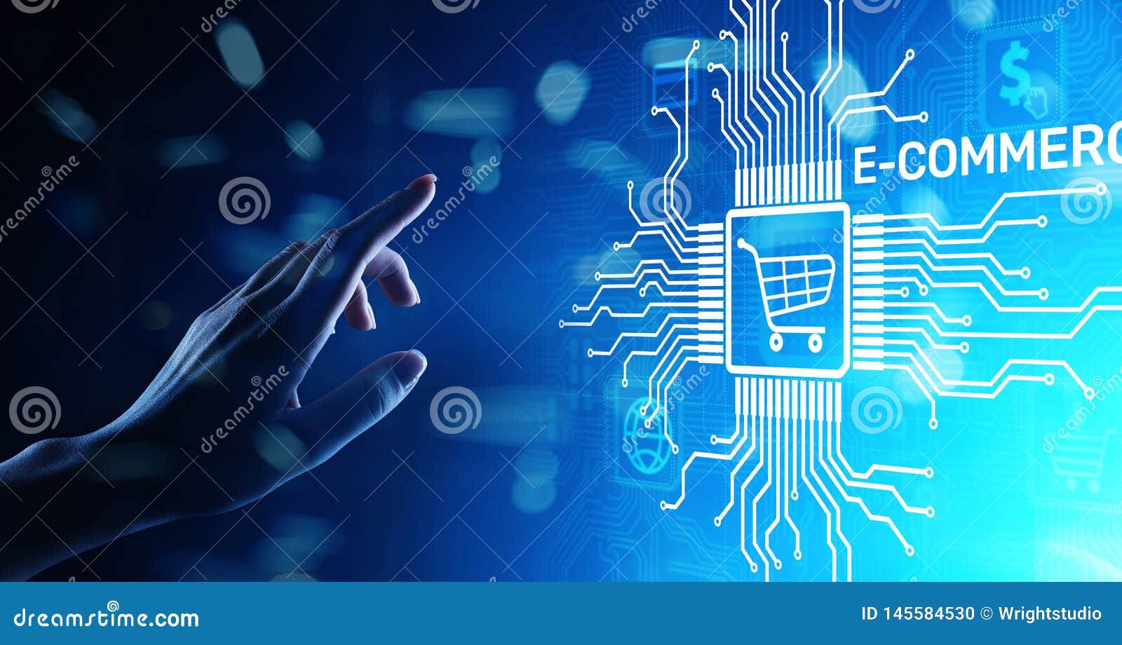 E-commerce Business Online Digital Internet Shopping Concept on Virtual ...