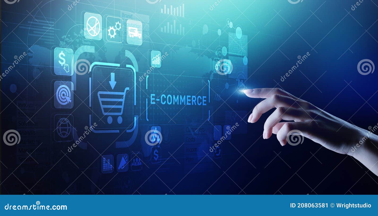 E-commerce Business Online Digital Internet Shopping Concept on Virtual ...