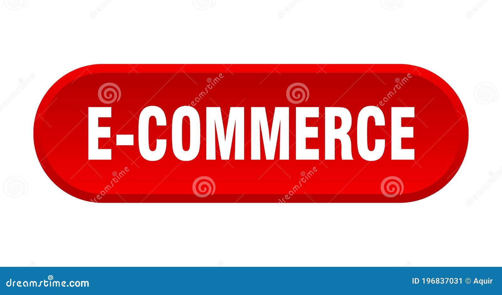 E-commerce Button. Rounded Sign on White Background Stock Vector ...