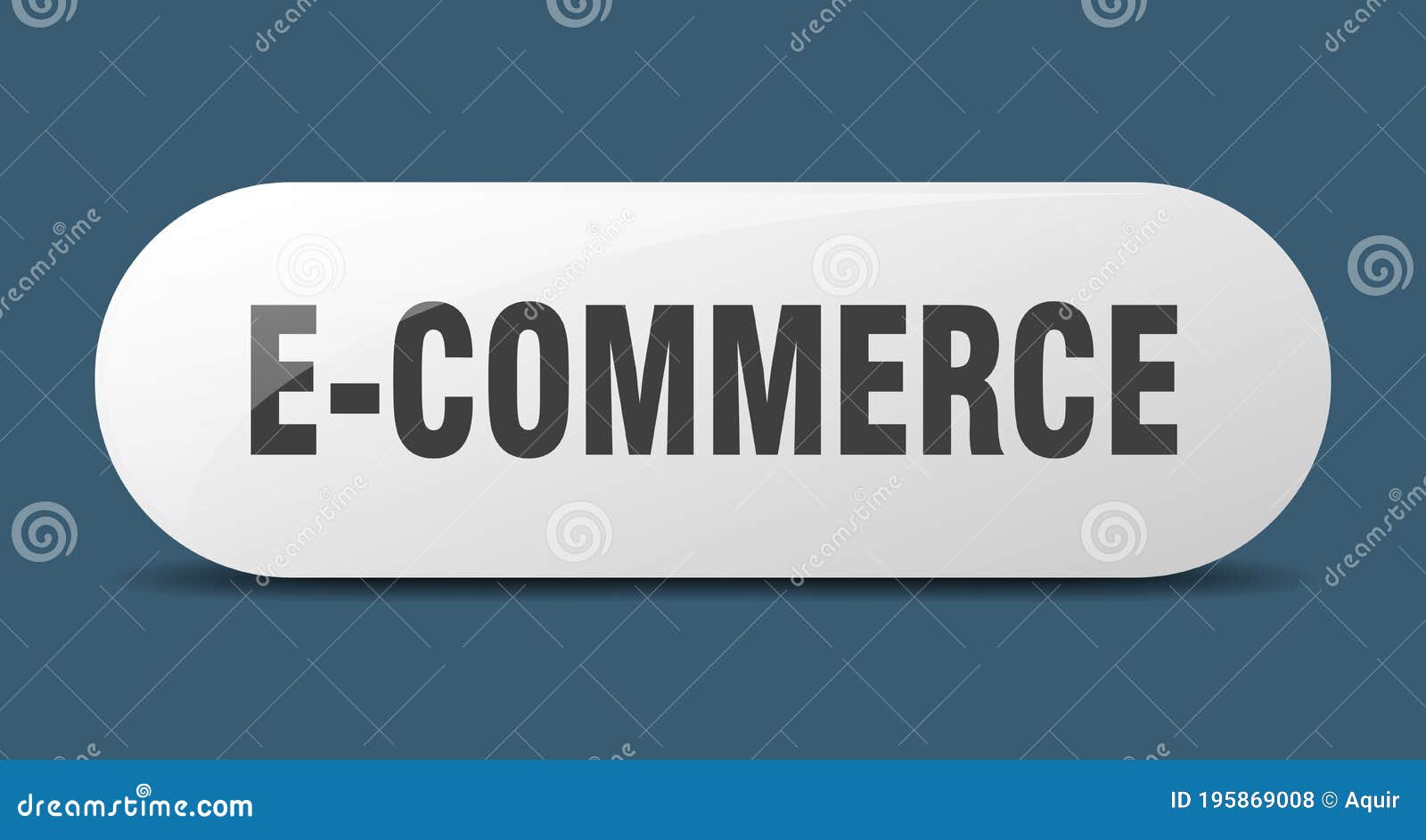 E-commerce Button. Sticker. Banner. Rounded Glass Sign Stock Vector ...