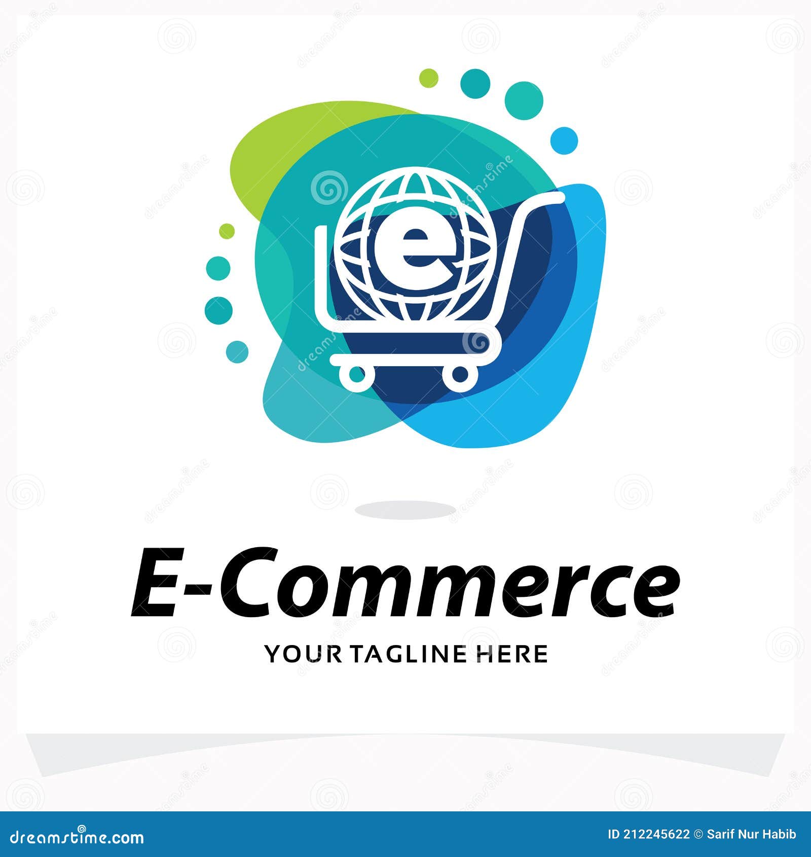E-Commerce Cart Shop Logo Template Design Template Stock Vector ...