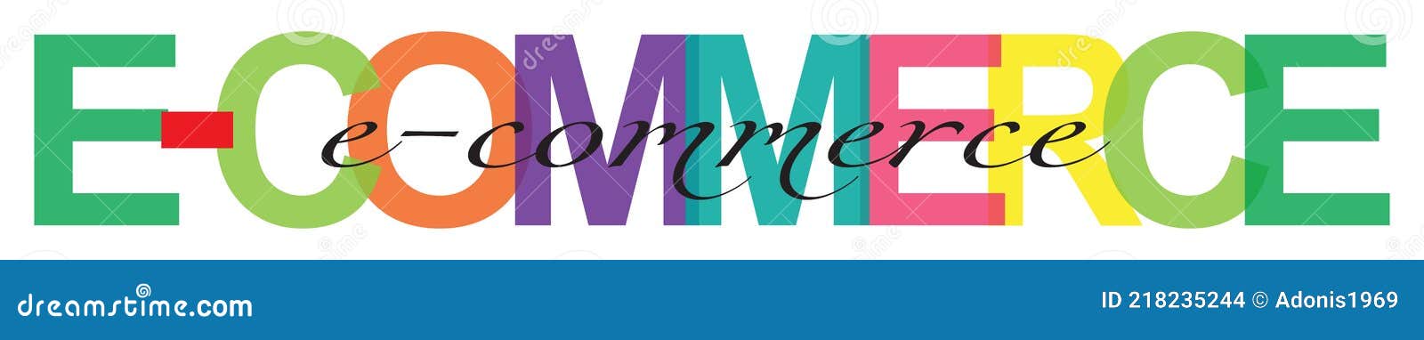 E-commerce Colorful Letters Stock Illustration - Illustration of ...