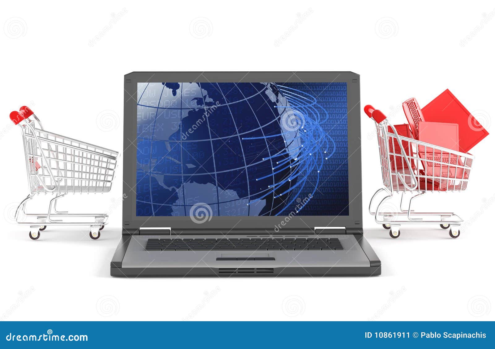 E-commerce concept stock illustration. Illustration of network - 10861911