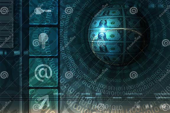 E-commerce Concept Background - Blue Stock Illustration - Illustration ...