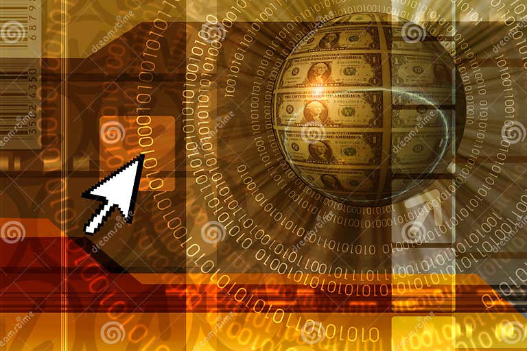 E-commerce Concept Background - Orange Stock Illustration ...