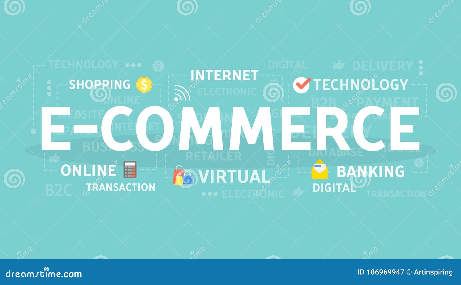 E-commerce Concept Illustration. Stock Vector - Illustration of modern ...