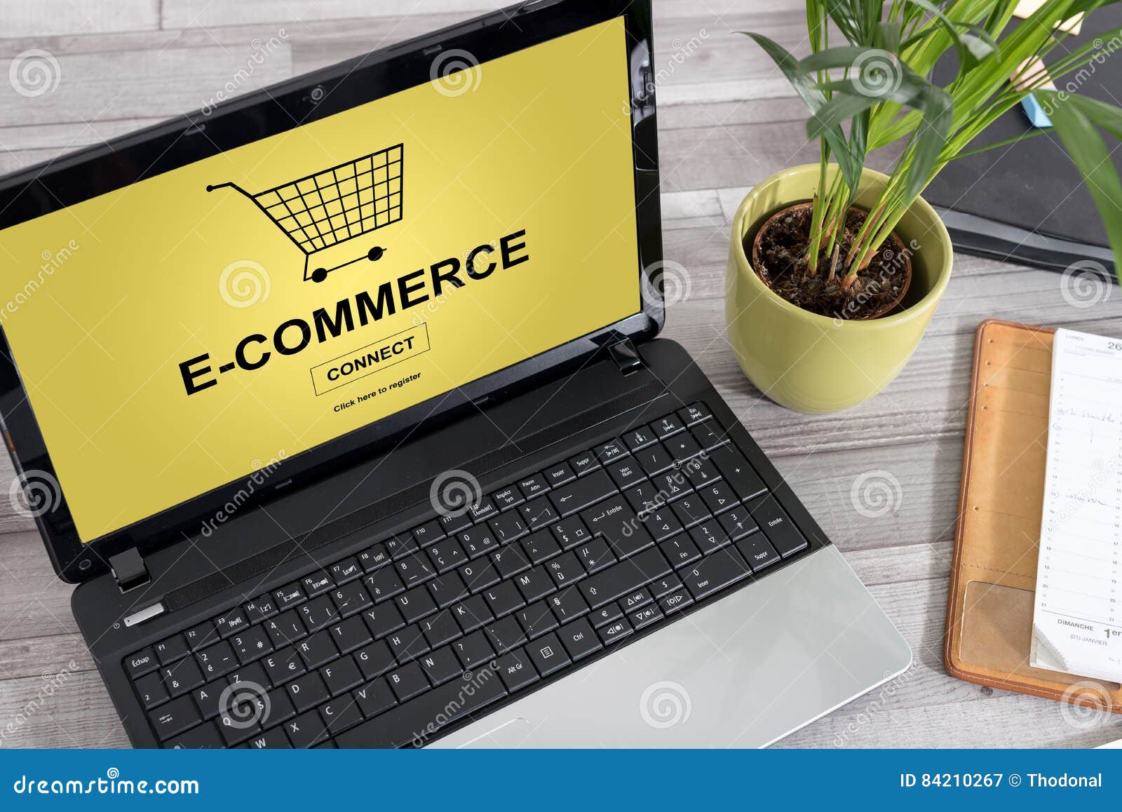 E-commerce Concept on a Laptop Stock Image - Image of business, modern ...