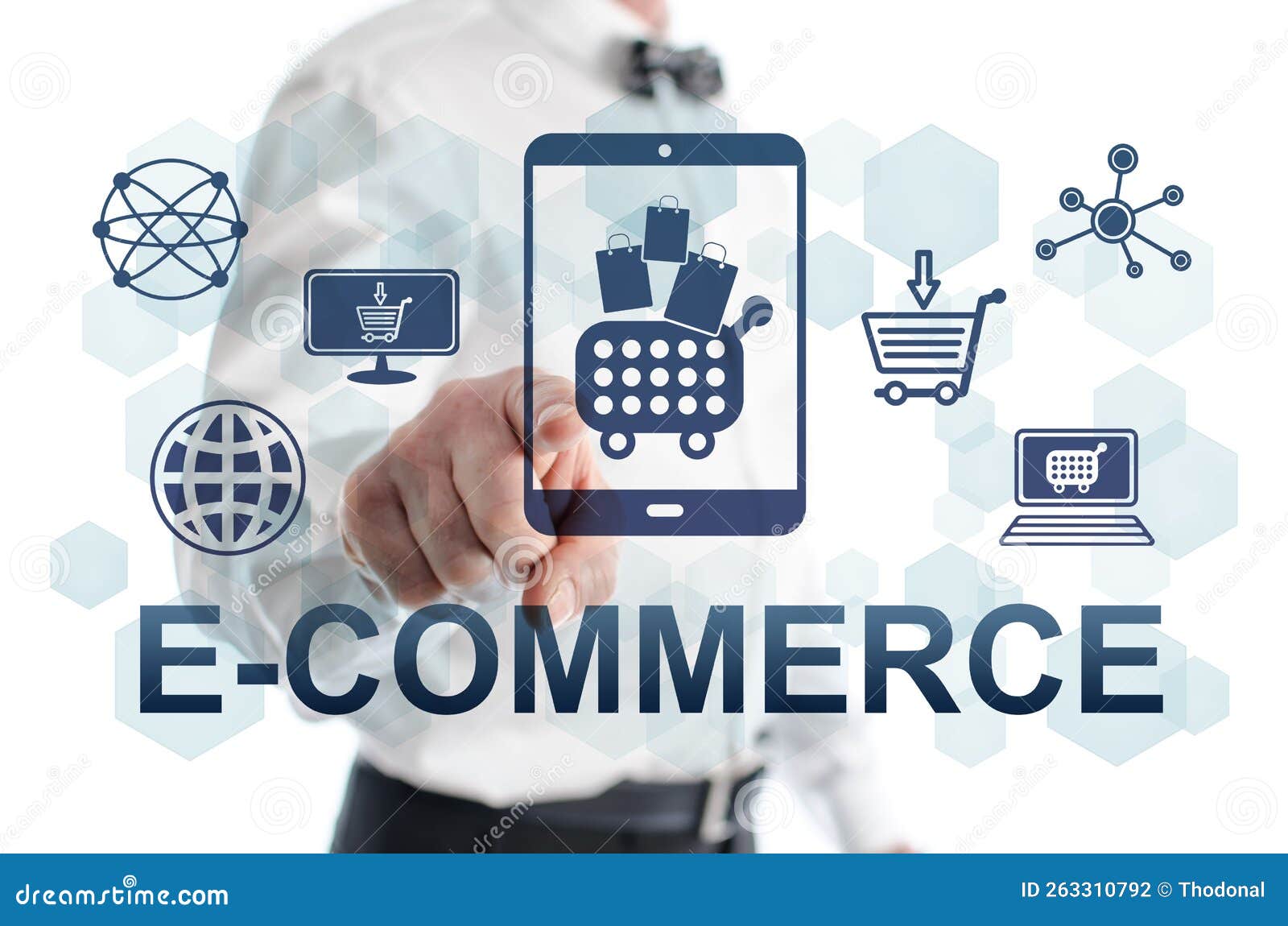 E-commerce Concept Shown by a Man Stock Photo - Image of modern, shop ...
