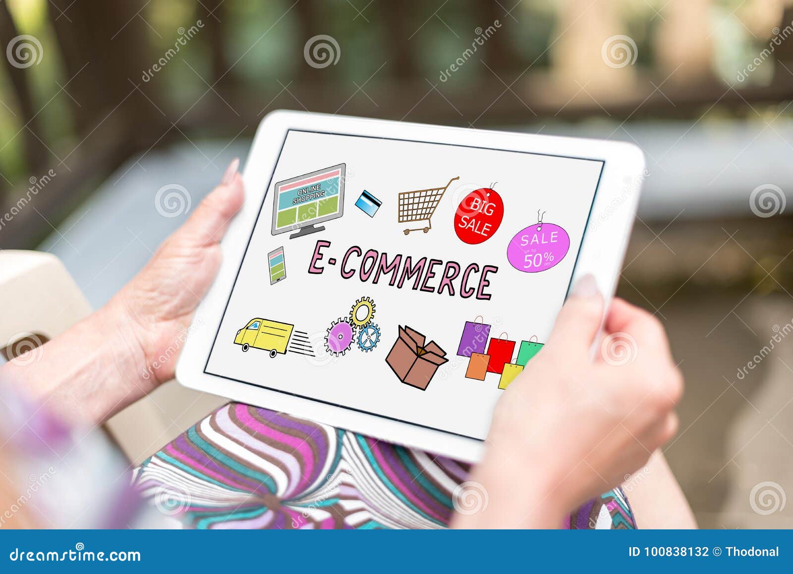 E-commerce Concept on a Tablet Stock Photo - Image of tablet, ecommerce ...