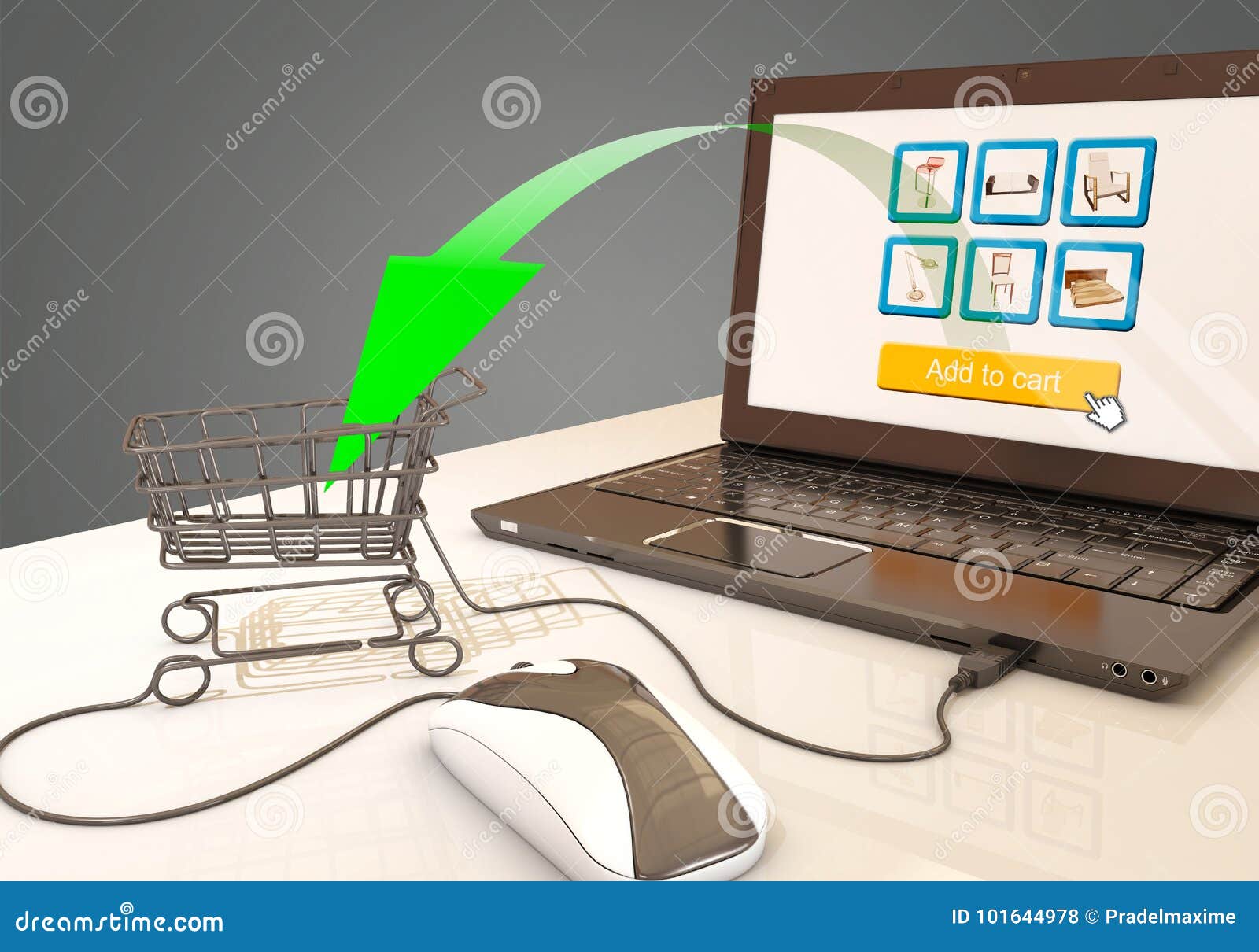 E-commerce, 3d rendering stock illustration. Illustration of mobile ...