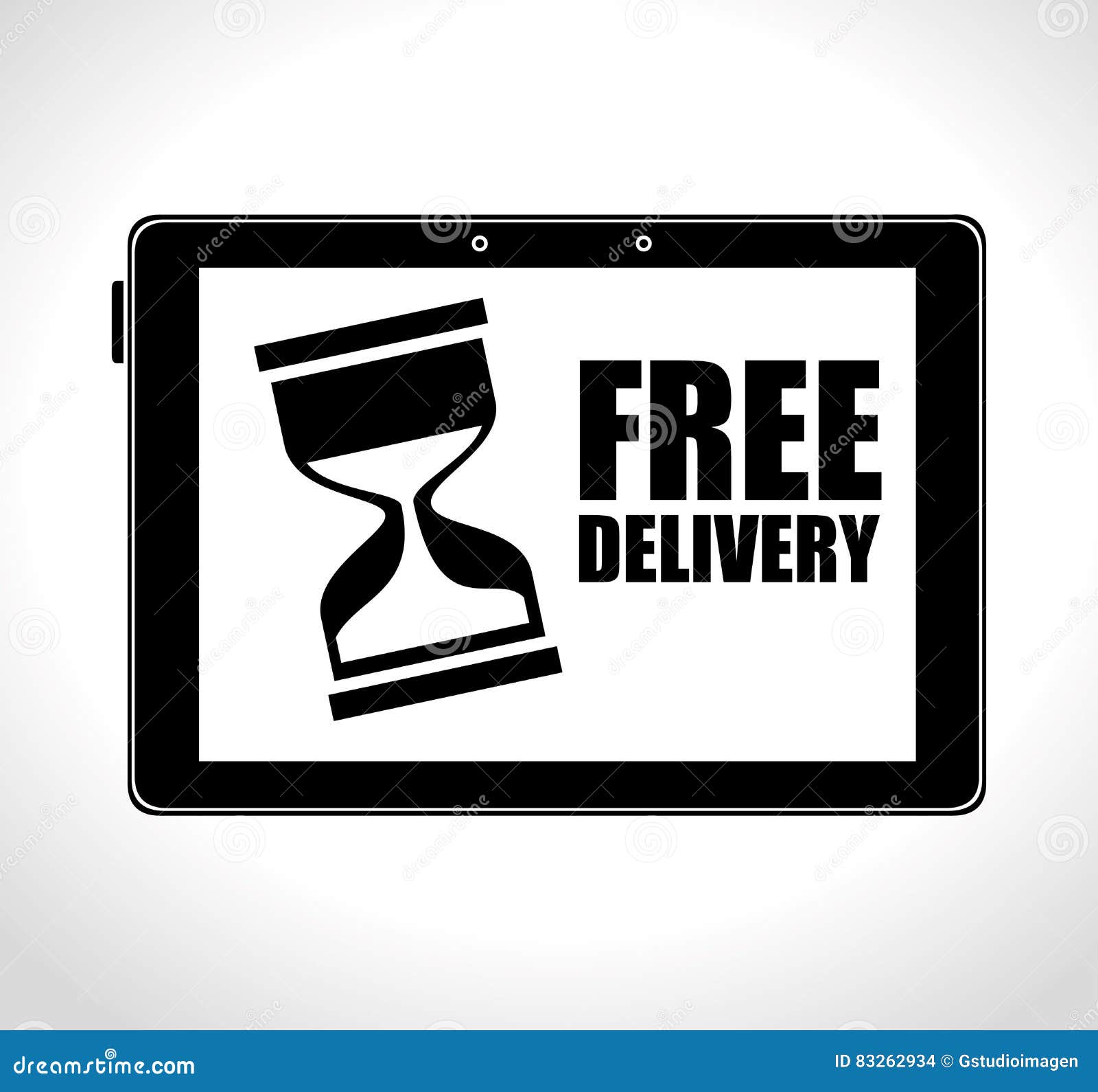 E-commerce Free Delivery Digital Technology Stock Illustration ...