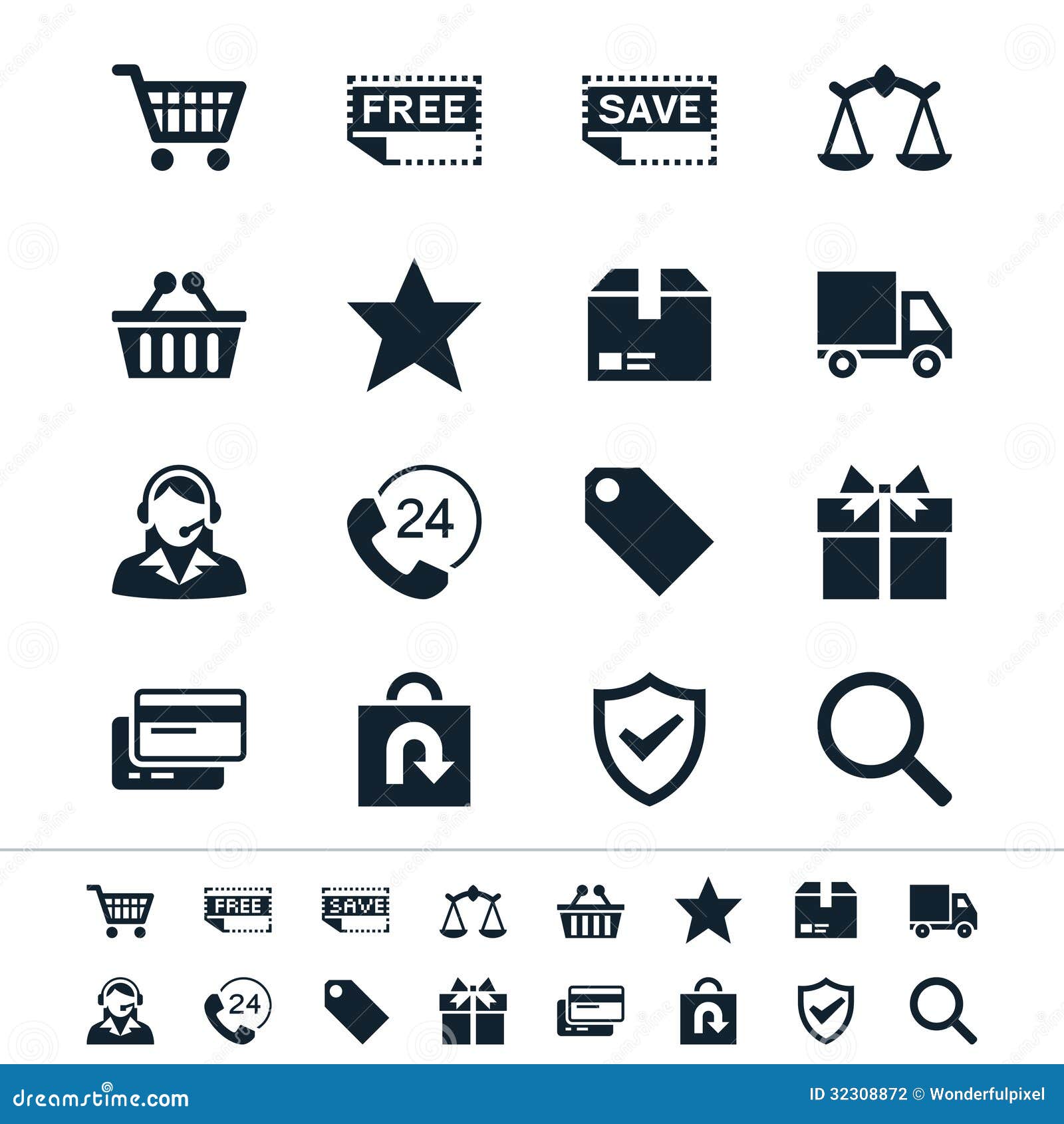 E-commerce icons stock vector. Illustration of credit - 32308872