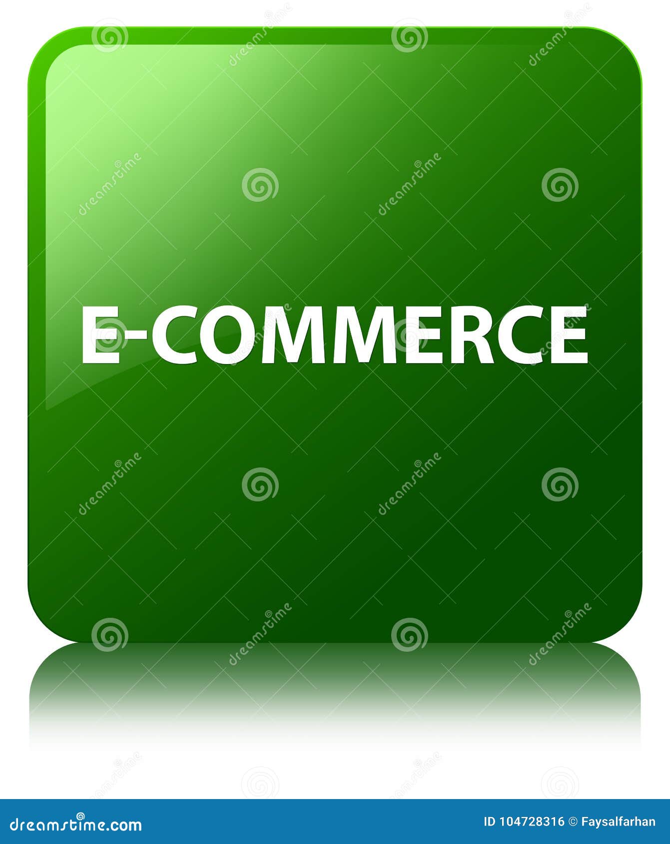 E-commerce Green Square Button Stock Illustration - Illustration of ...