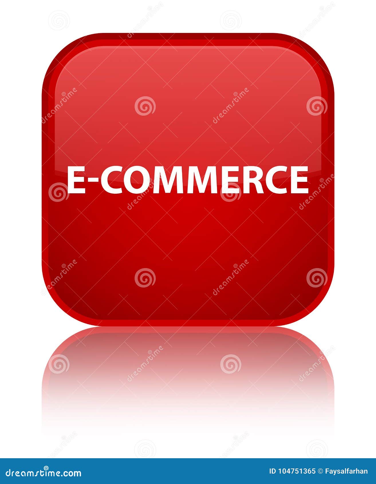 E-commerce Special Red Square Button Stock Illustration - Illustration ...