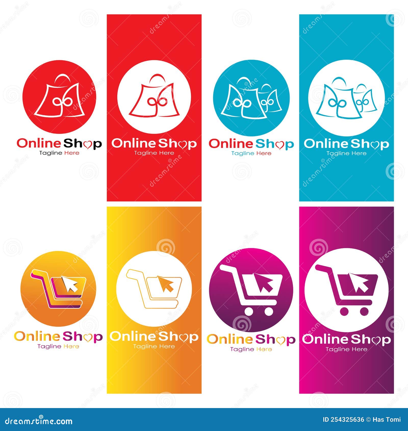 E-commerce Logo and Online Shop Logo Design with Modern Concept Stock ...