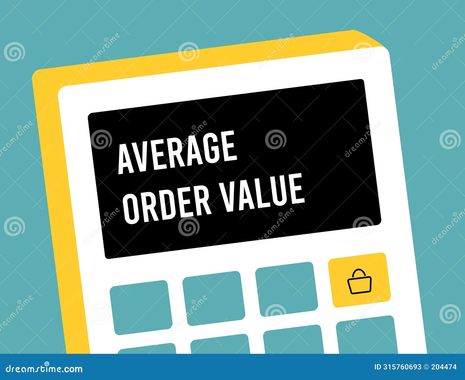 E-commerce Metric - Average Order Value Concept. Illustration of AOV ...