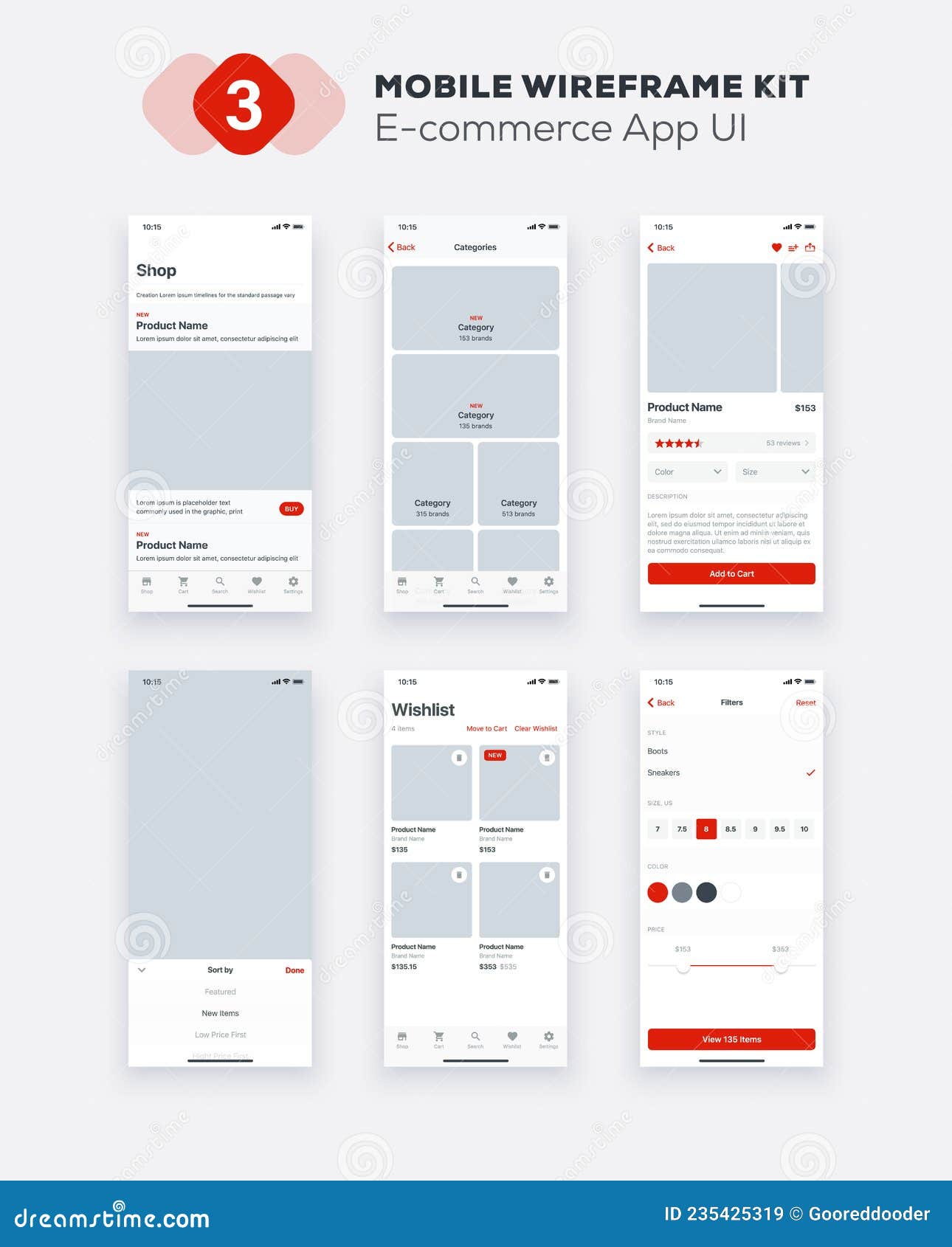 Ui Mobile App Ecommerce Ux Gui Design Elements Mobile Application