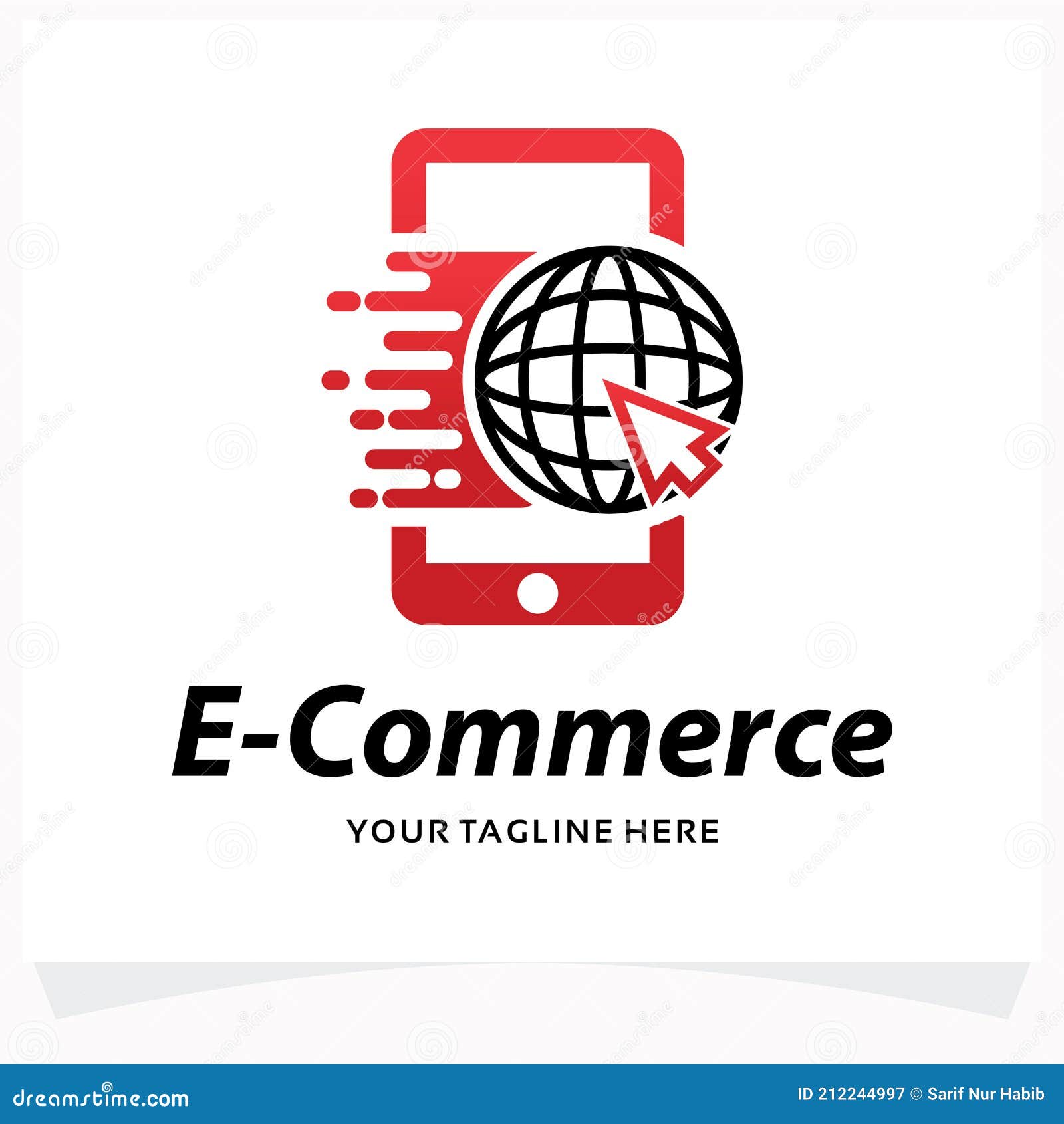 E-Commerce Mobile Logo Template Design Template Stock Vector ...