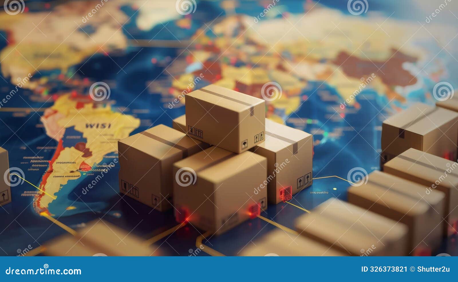 Global Trade Flow With Container Ships At Dock Royalty-Free Stock Image ...