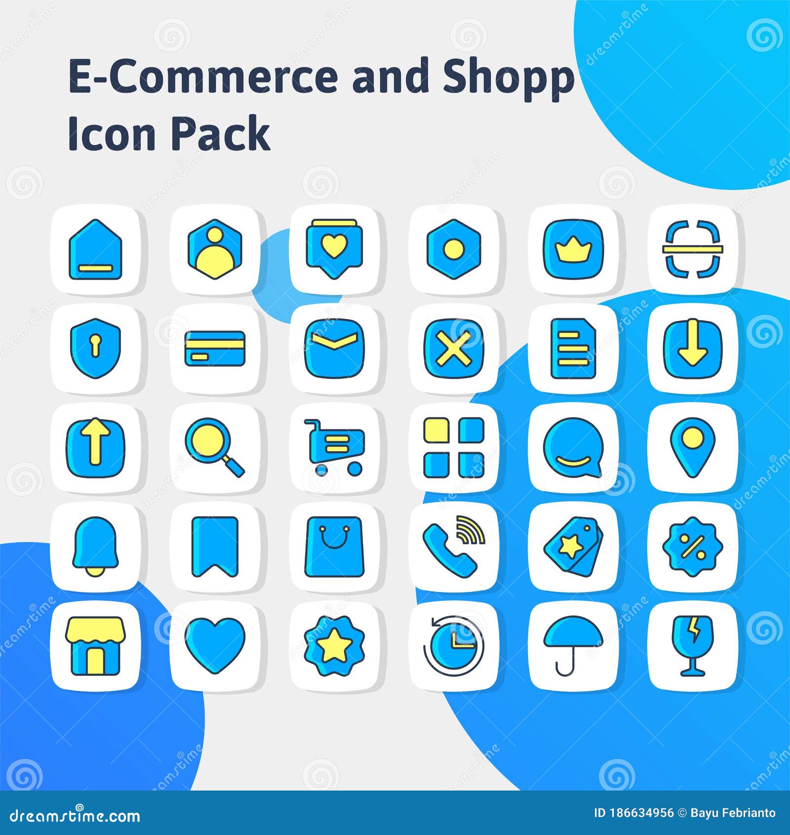 E Commerce and Shopping Icon Pack Stock Vector - Illustration of ...