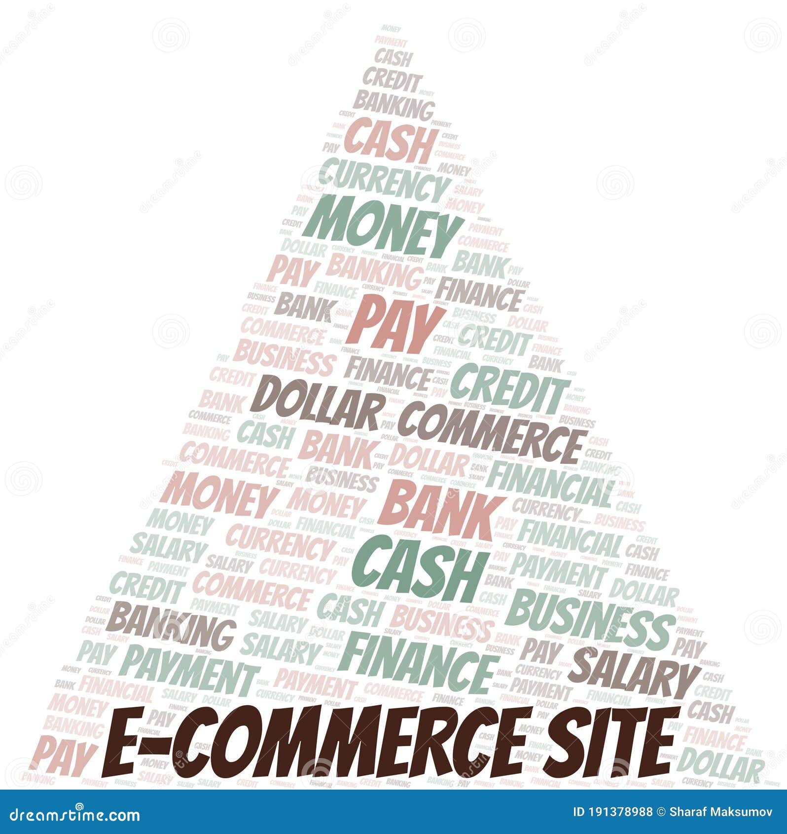 E-Commerce Site Typography Vector Word Cloud. Stock Vector ...