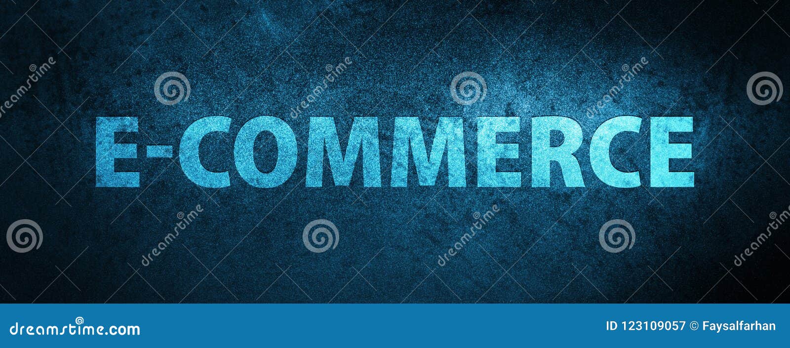E-commerce Special Blue Banner Background Stock Illustration ...