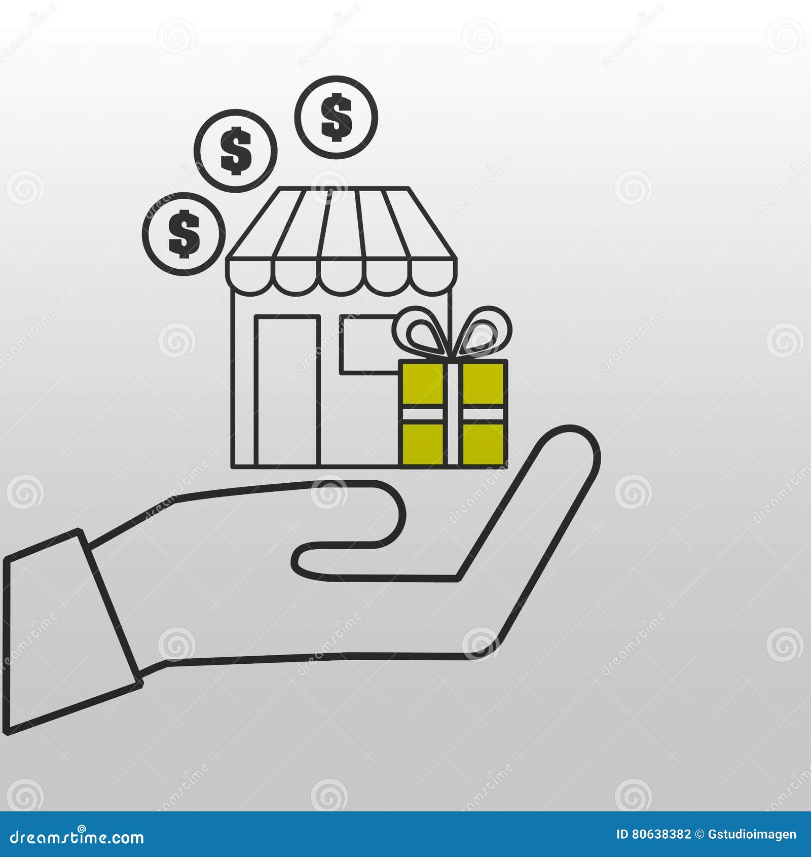 E-commerce Store Gift Money Icon Stock Vector - Illustration of price ...
