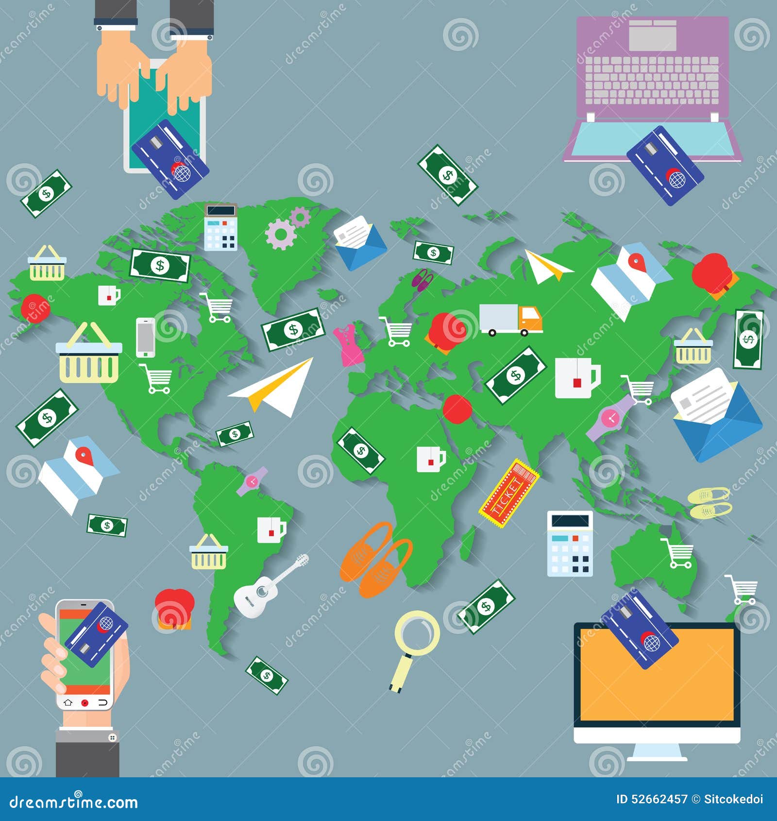 E commerce stock vector. Illustration of request, graph - 52662457