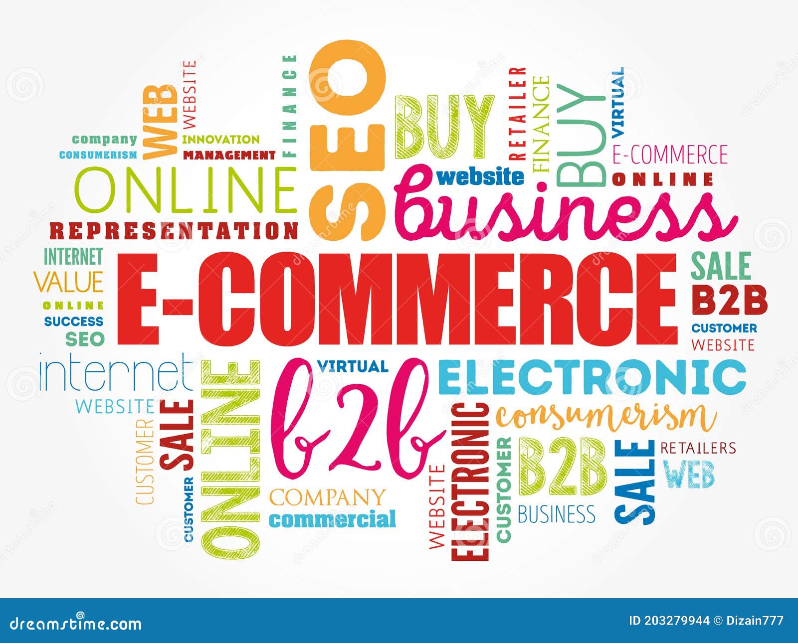 E-COMMERCE Word Cloud Collage Stock Illustration - Illustration of ...