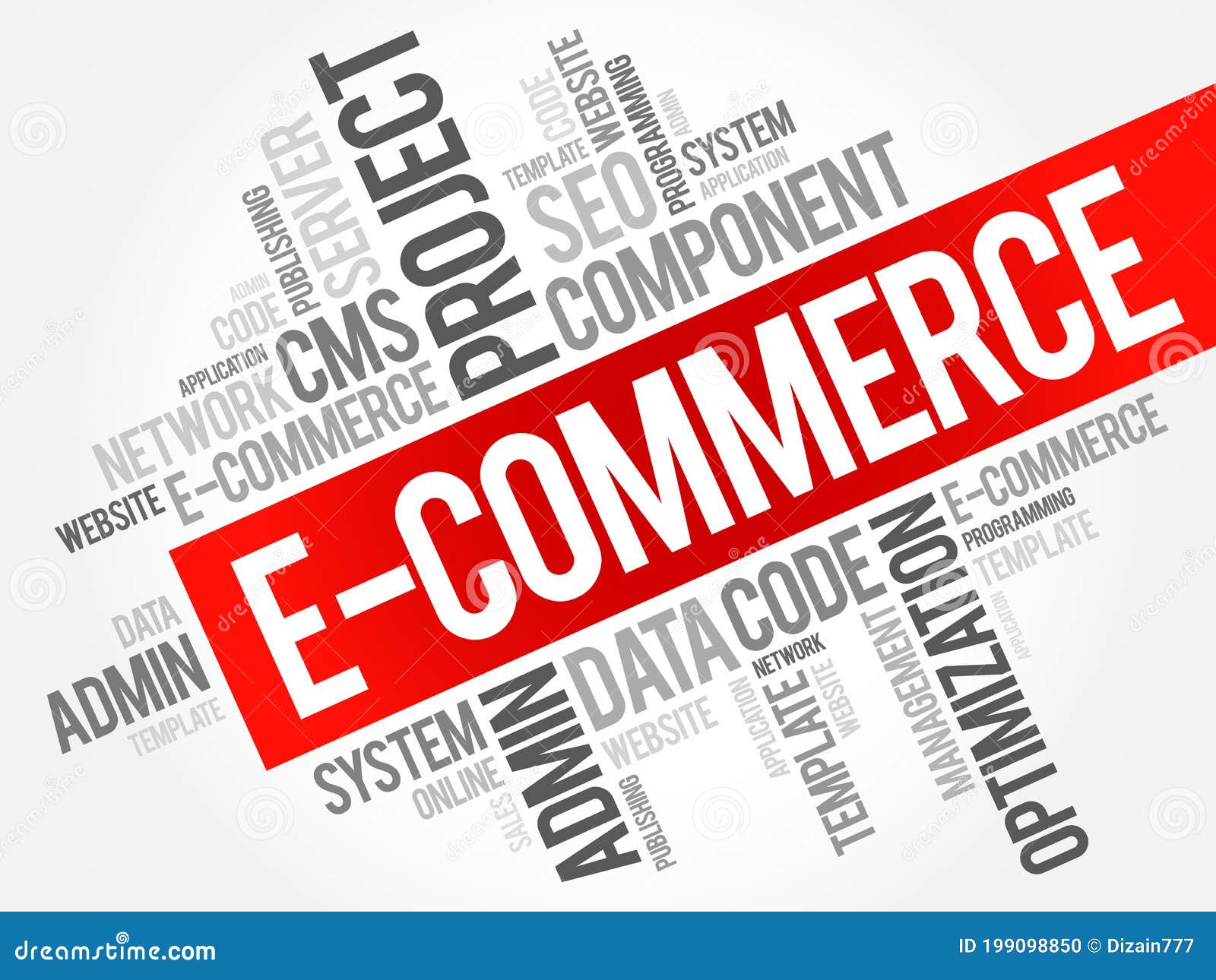 E-COMMERCE word cloud stock illustration. Illustration of online ...