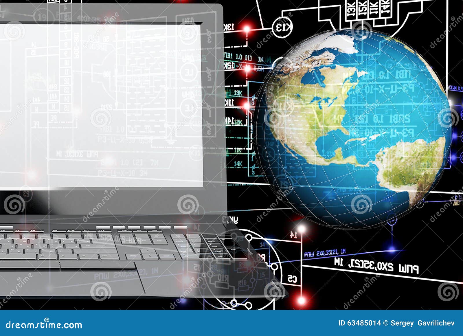 E-connection Engineering Technology. Stock Photo - Image of global ...