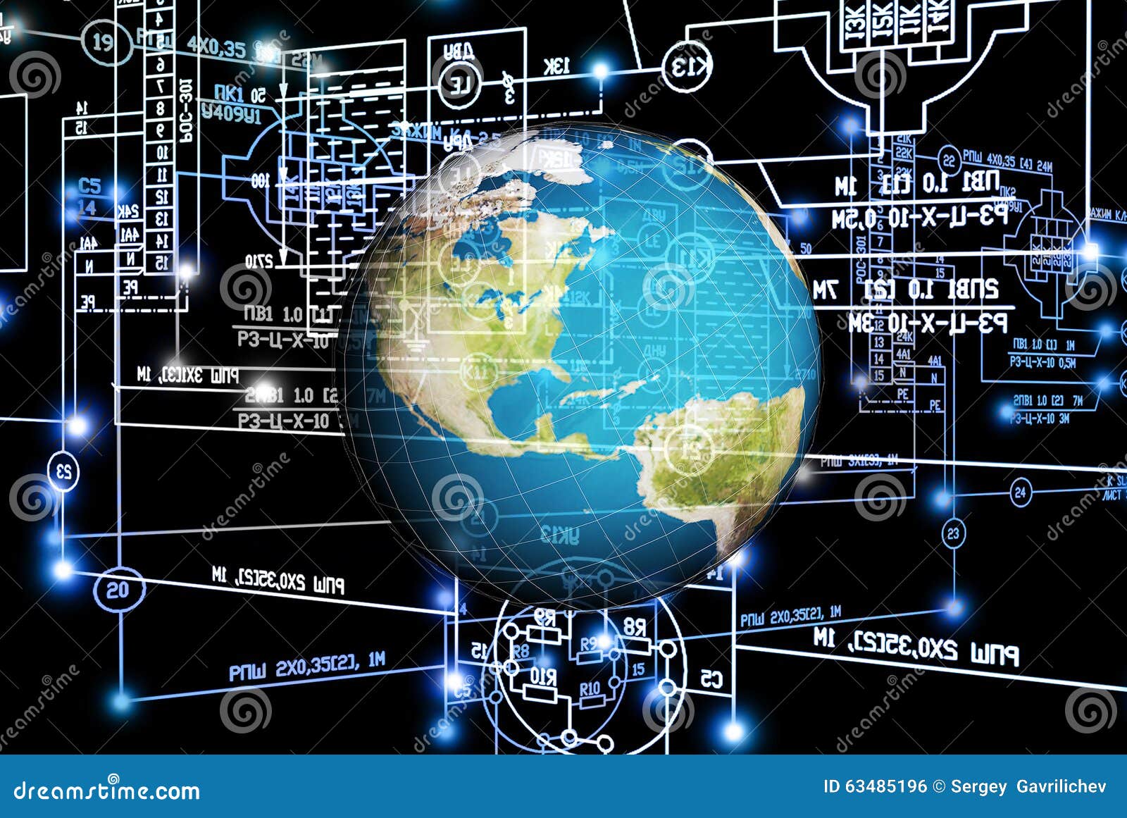 E-connection Engineering Technology. Stock Photo - Image of ...