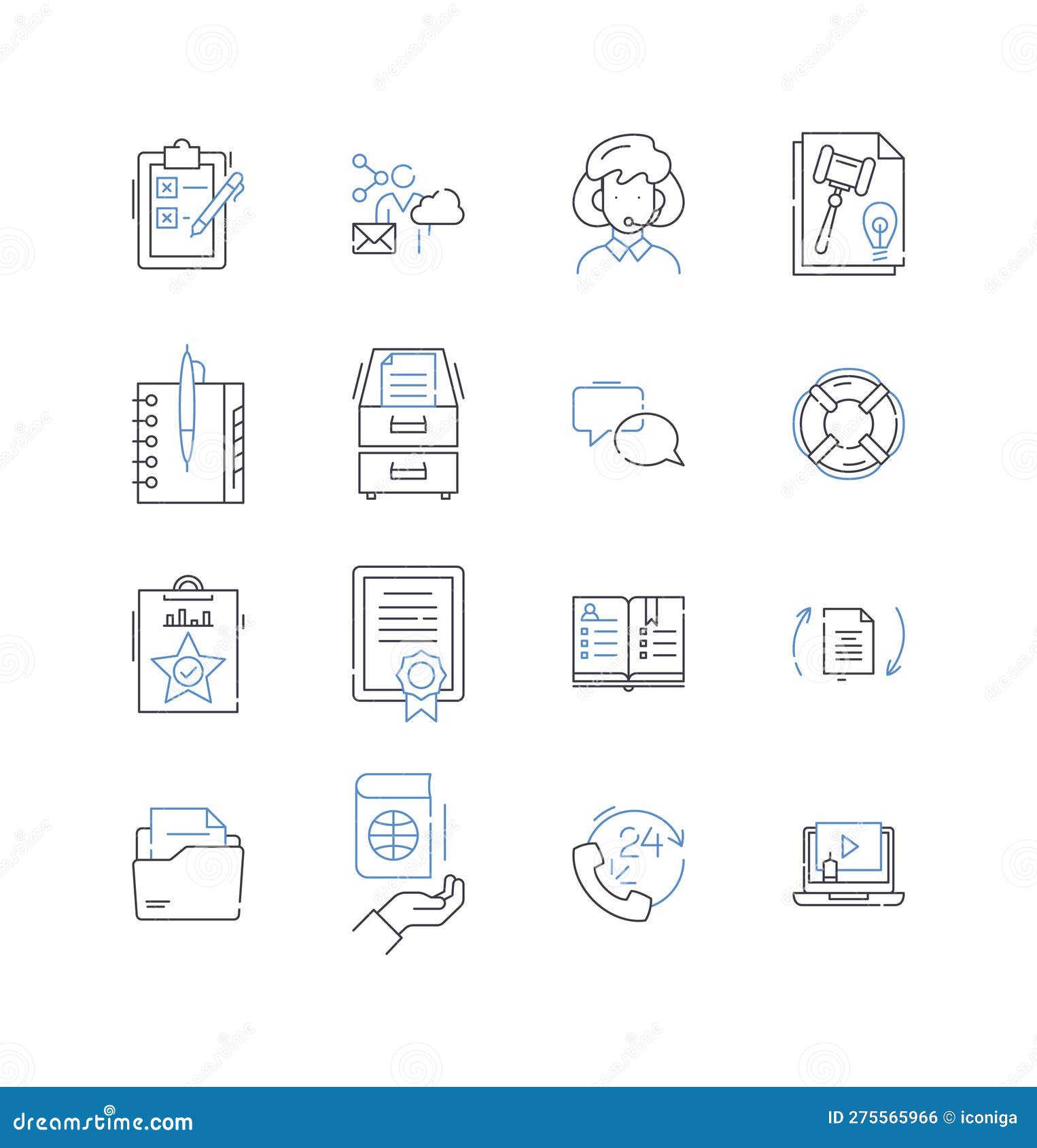 E-courses Line Icons Collection. Learning, Online, Education ...