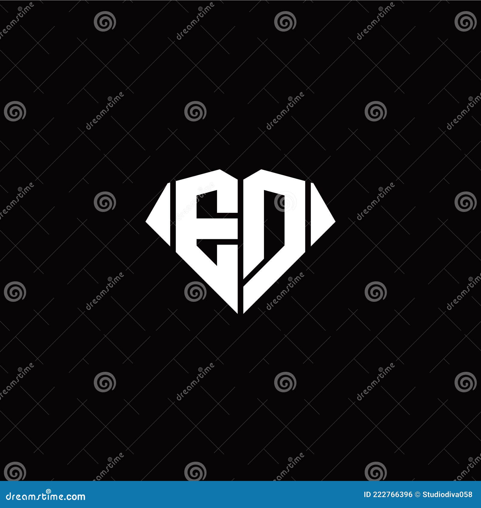 E D Initial Letter with Diamond Shape Origami Style Logo Template ...