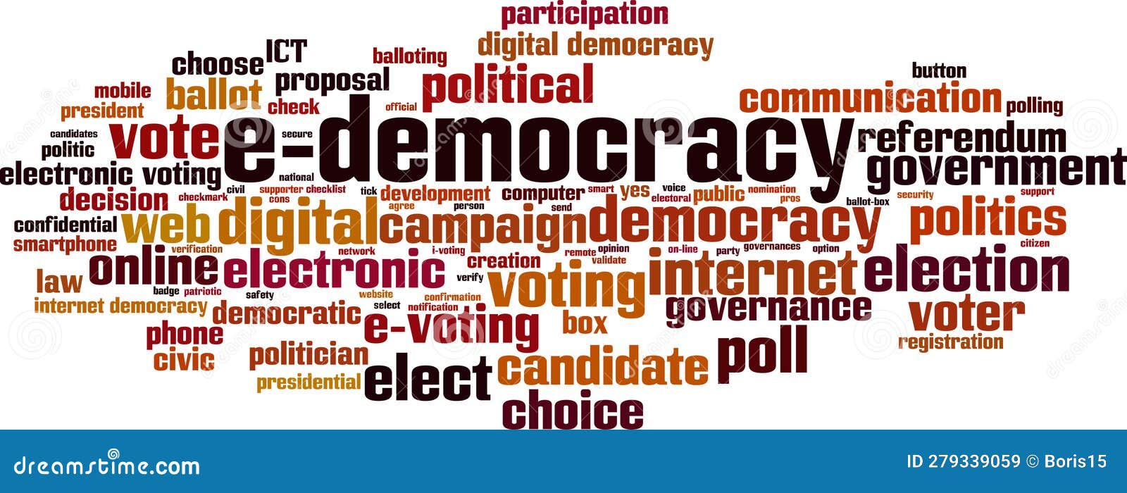 Democracy Word Cloud In Shape Of World Map, Concept Background Stock ...