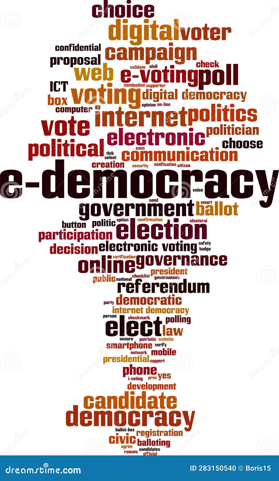 Democracy Word 3d Letters Columns Freedom Choose Government Royalty ...