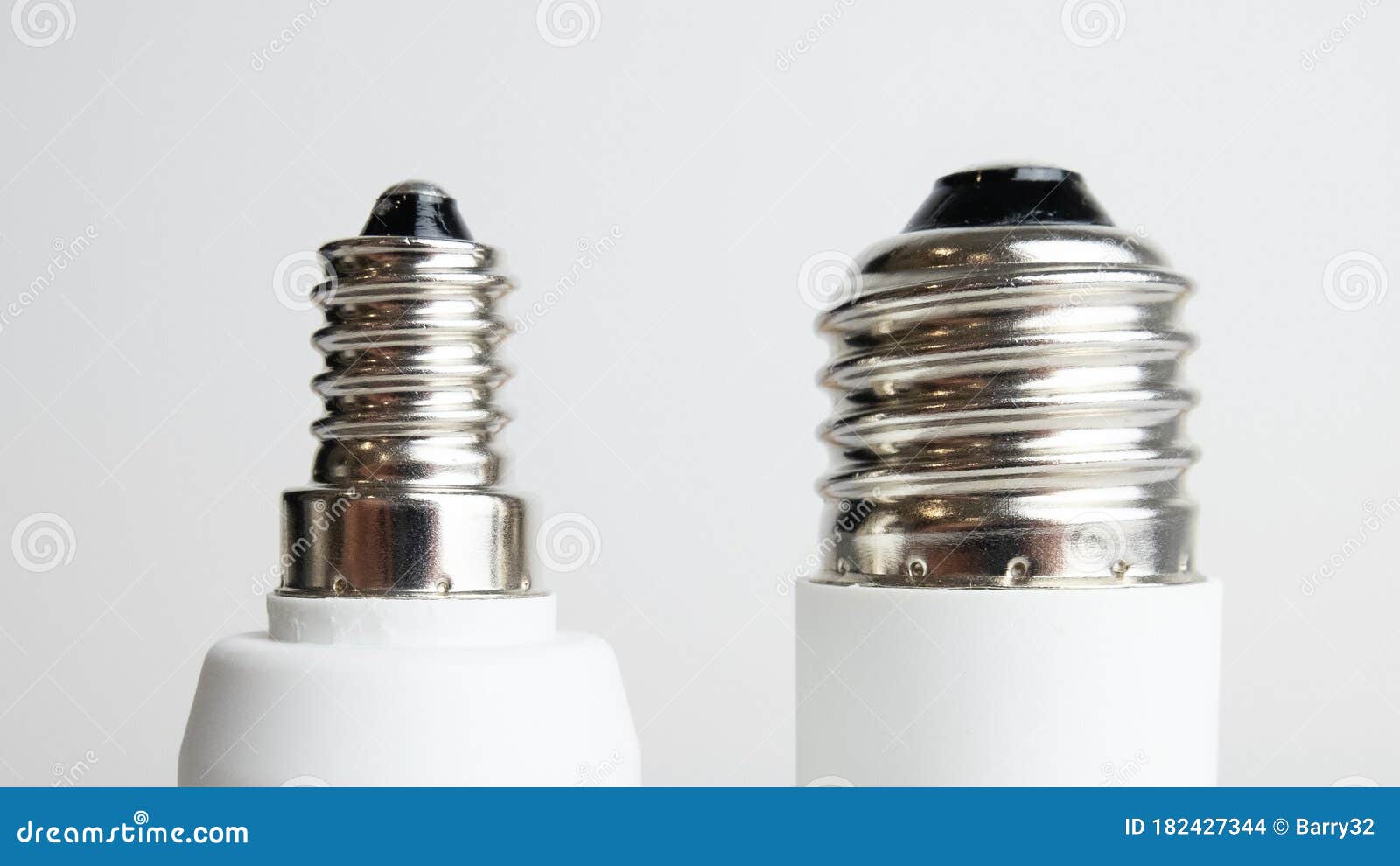E14 and E27 Light Bulb Fitting Side by Side Stock Photo - Image of ...