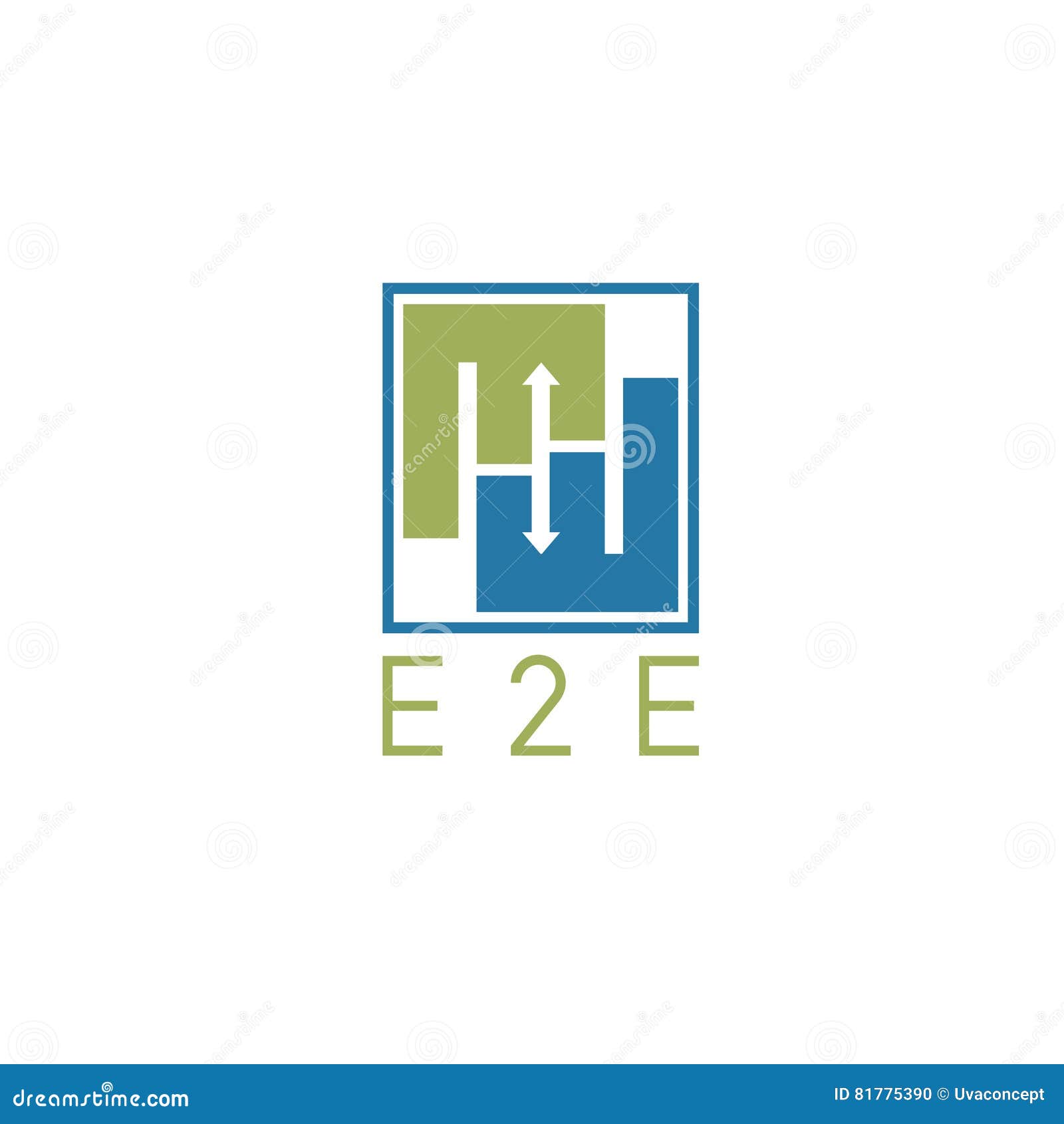 E2e Negative Space Vector Concept , Engineer-to-engineer Stock Vector ...