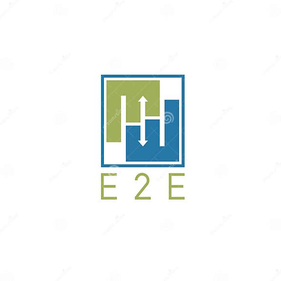 E2e Negative Space Vector Concept , Engineer-to-engineer Stock Vector ...