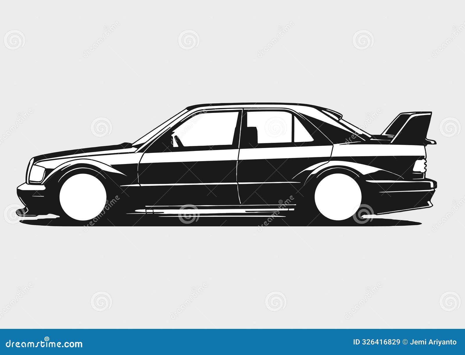 190e Evo Sport Car Vector Illustration Stock Illustration ...