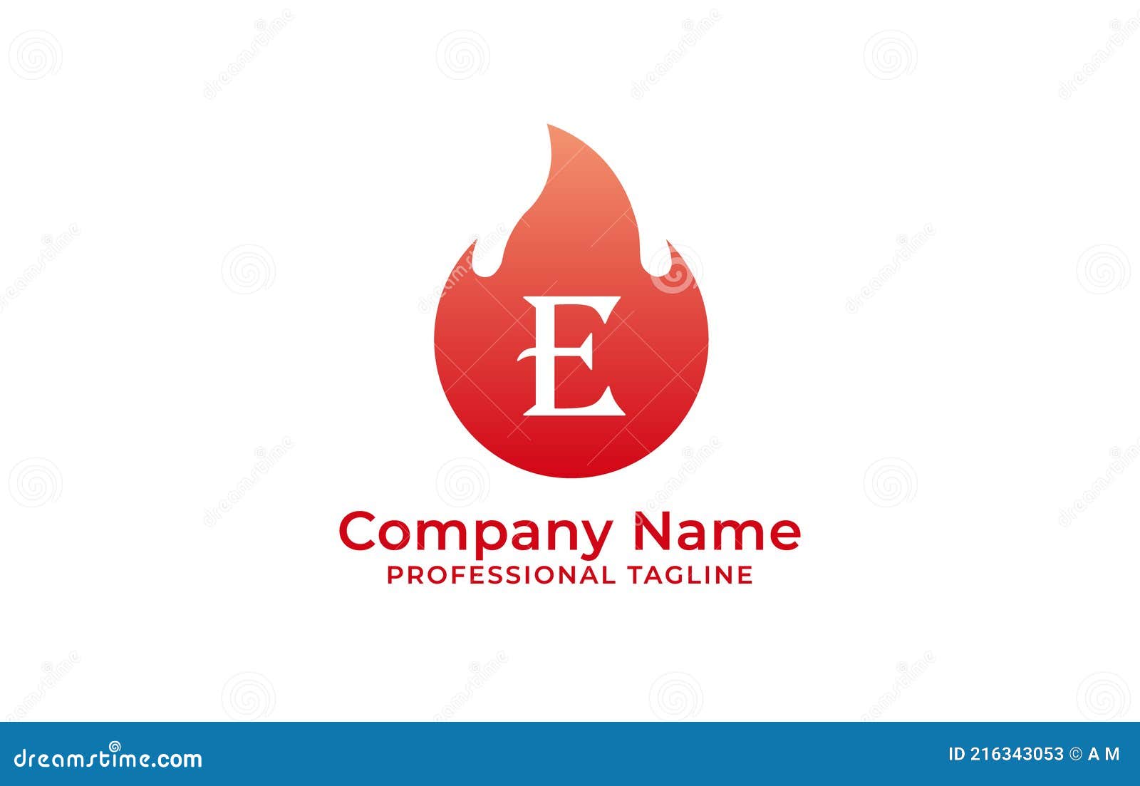 E on Fire Logo Design Template, E Logo in Fire Flame, Vector Eps File ...