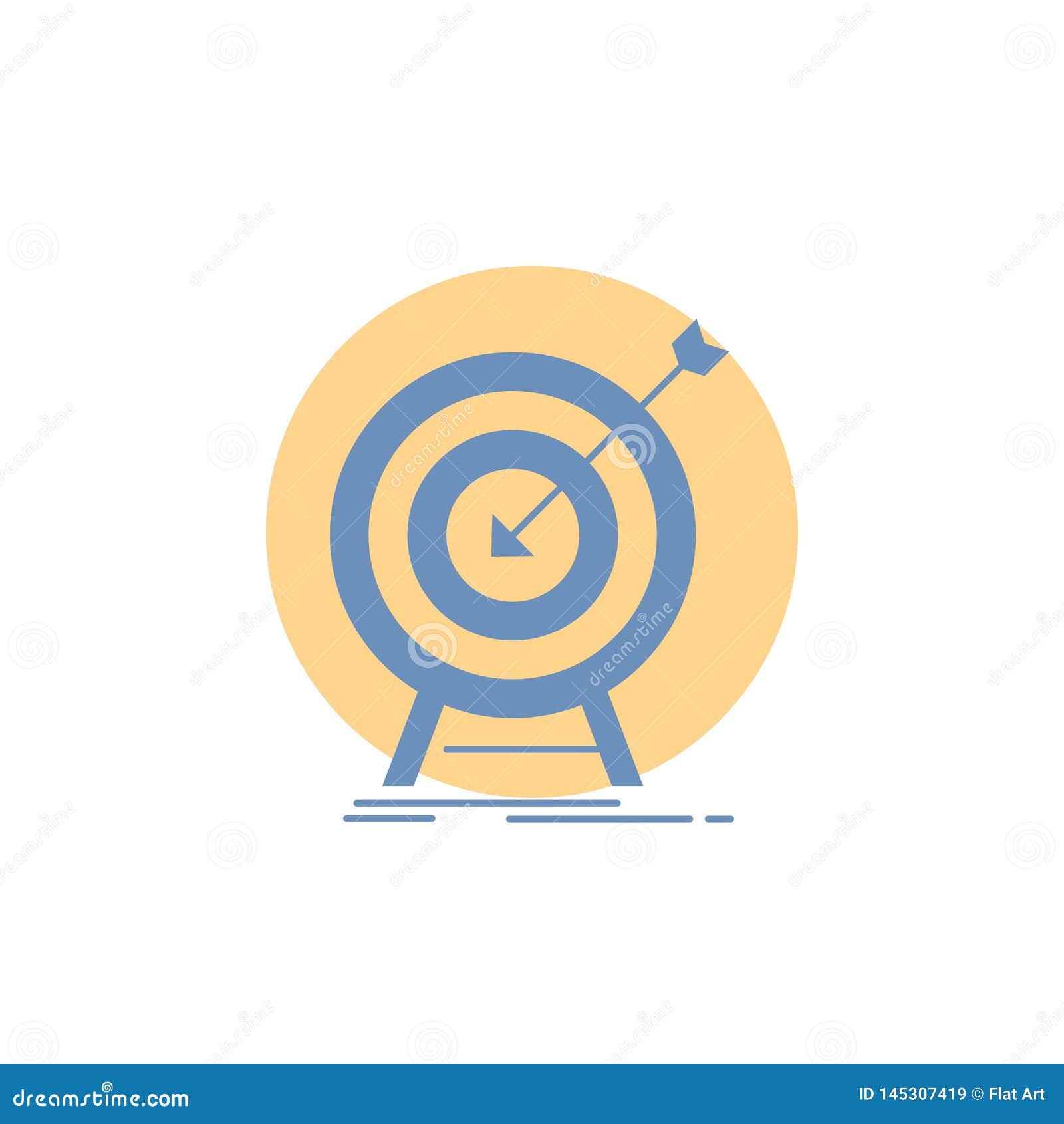 Goal, Hit, Market, Success, Target Glyph Icon Ilustración del Vector ...