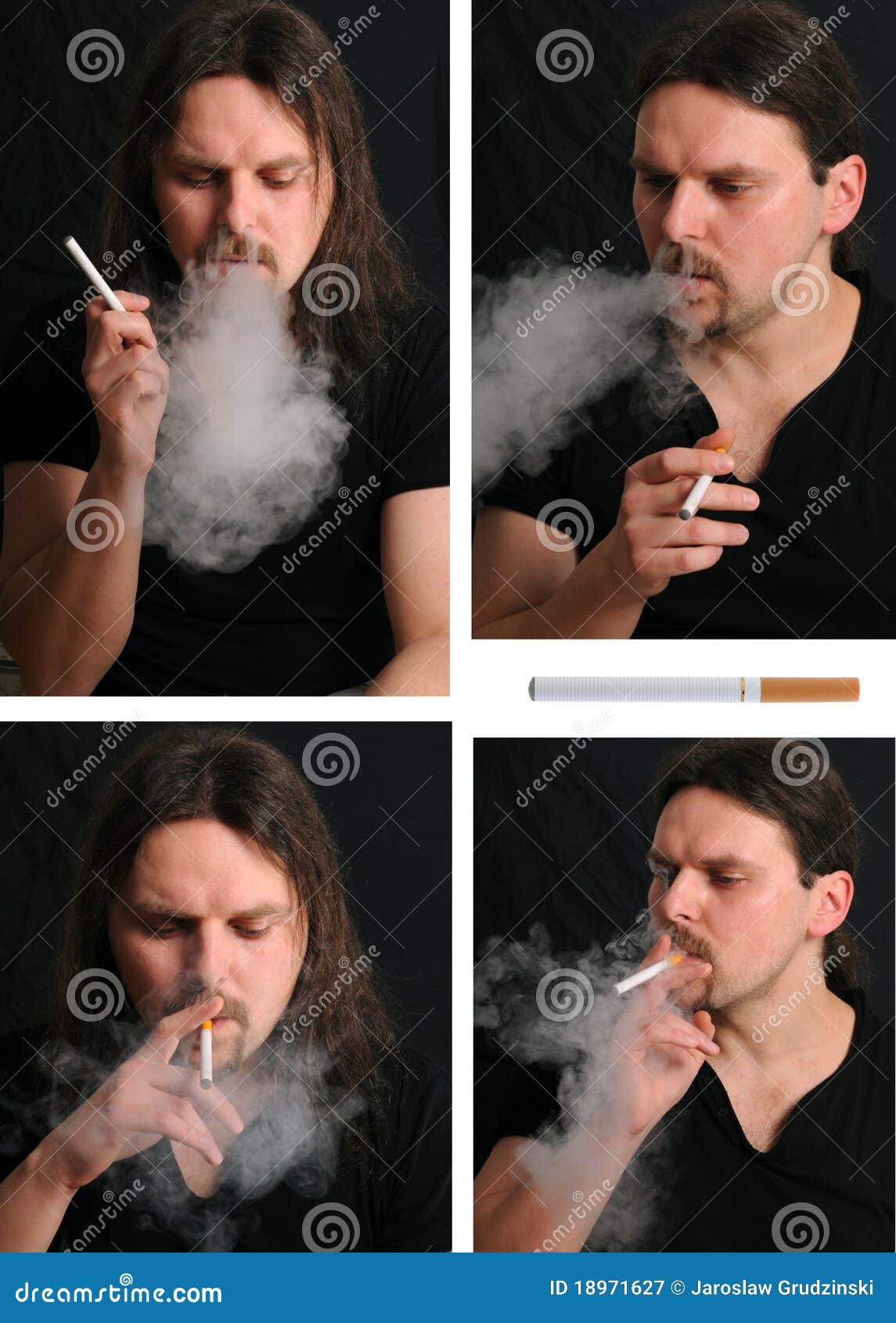 E-Fumeur image stock. Image du main, nicotine, mordu - 18971627