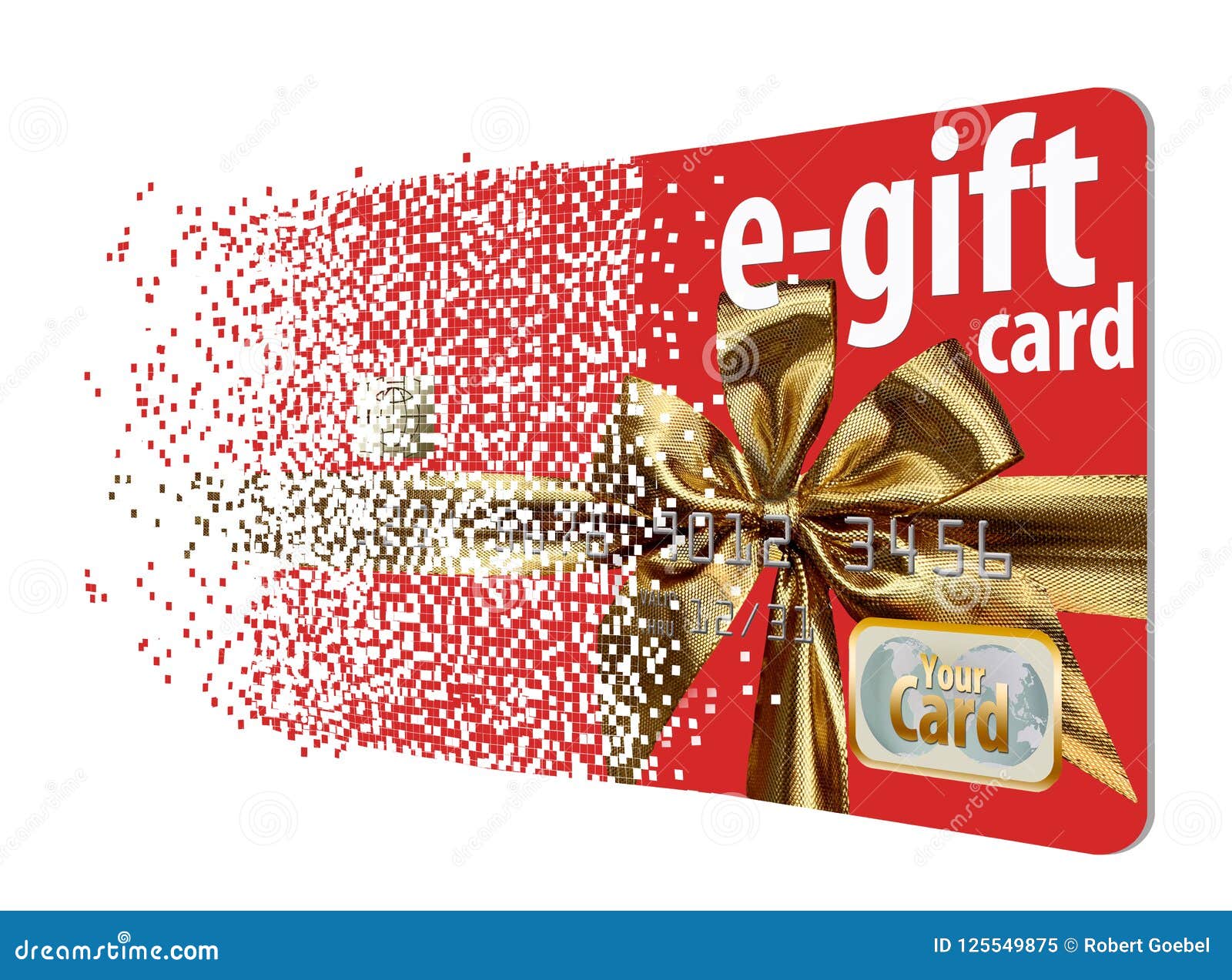 This is an E-gift Card, Virtual Gift Card Disintegrating into Pixels ...