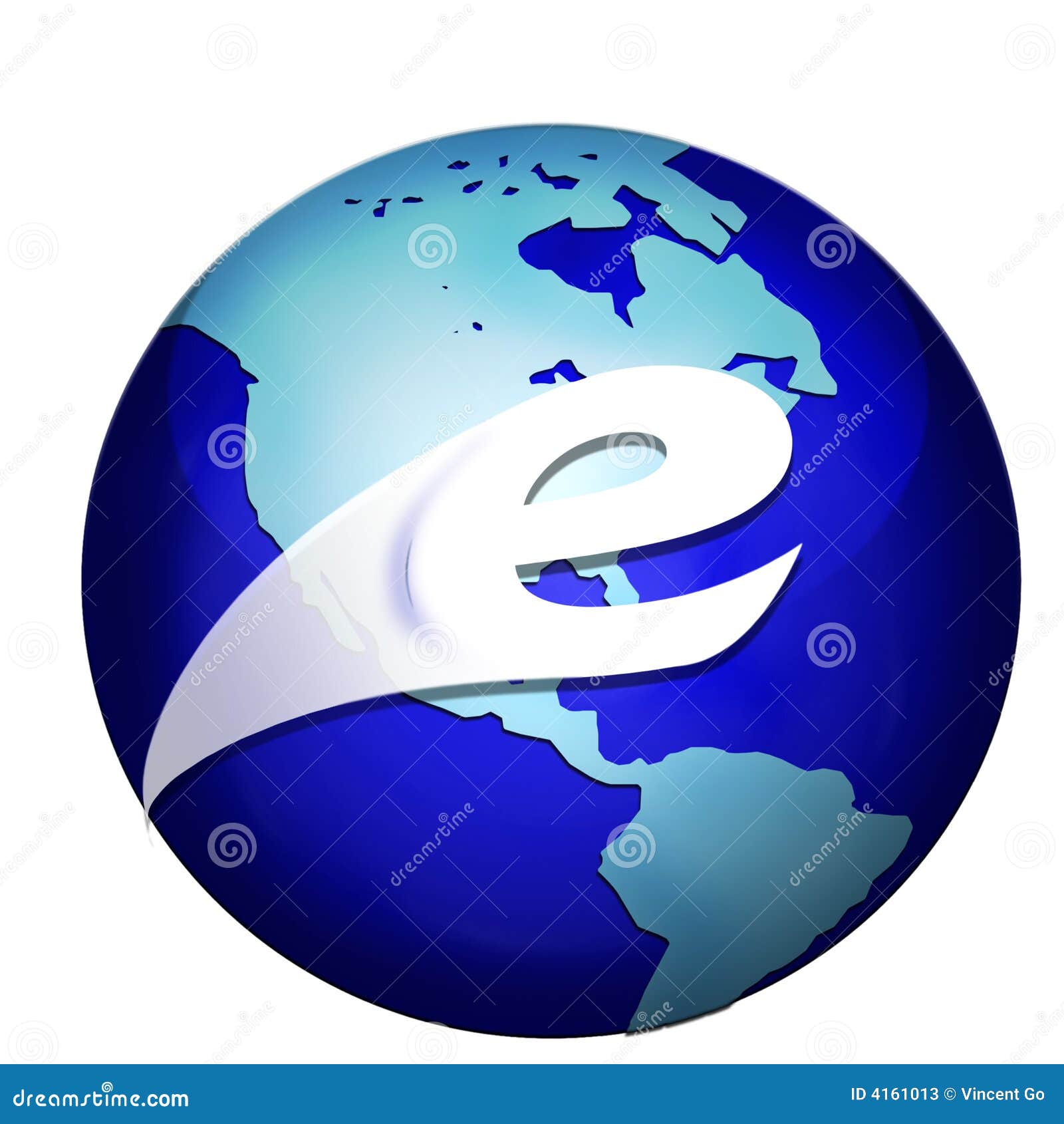 E globe stock illustration. Illustration of commerce, symbol - 4161013