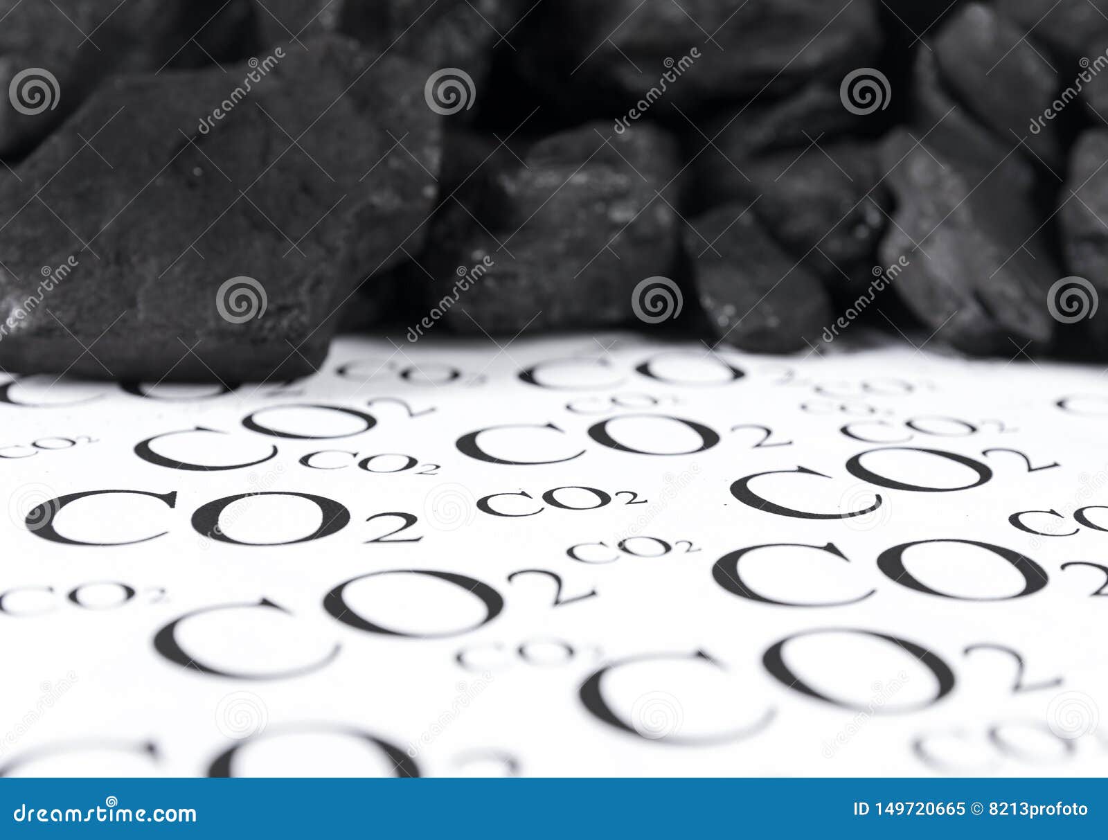 Concept for Emission of Carbon Dioxide, Co2 Coal Stock Afbeelding ...